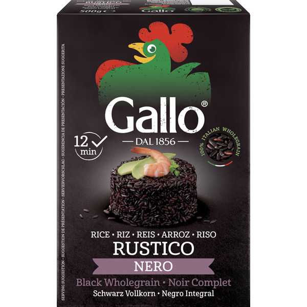 BLACK WHOLEGRAIN RUSTICO RICE 500G – RisoGallo