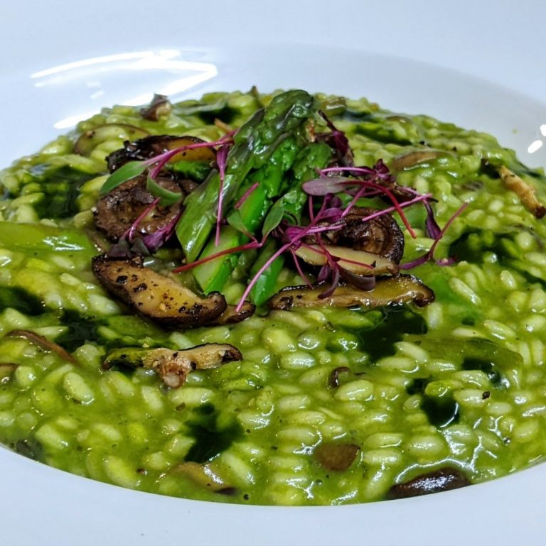 VEGAN GARLICKY WILD MUSHROOM & ASPARAGUS RISOTTO VERDE – Riso Gallo UK