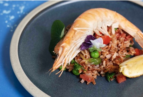 SALT BAKED KING PRAWN WITH SALAD OF RED RICE – Riso Gallo UK