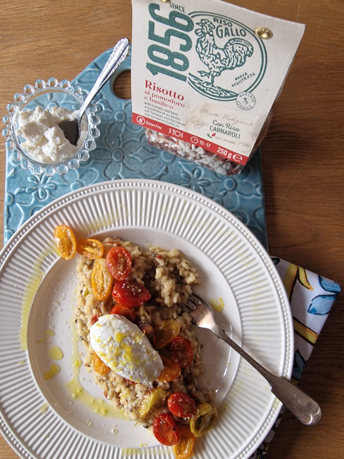 1856 TOMATO & BASIL RISOTTO WITH CHERRY TOMATOES & HONEYED RICOTTA – Riso Gallo UK