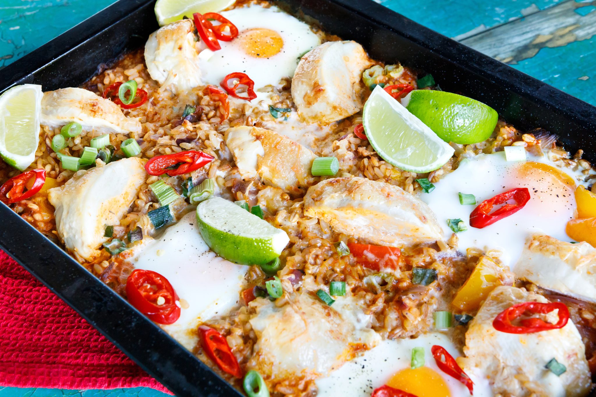 MEXICAN STYLE RICE TRAYBAKE WITH 3 GRAINS RICE AND ROAST CHICKEN – Riso ...