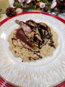 GORGONZOLA AND PEAR RISOTTO WITH ROASTED PARTRIDGE – Riso Gallo UK